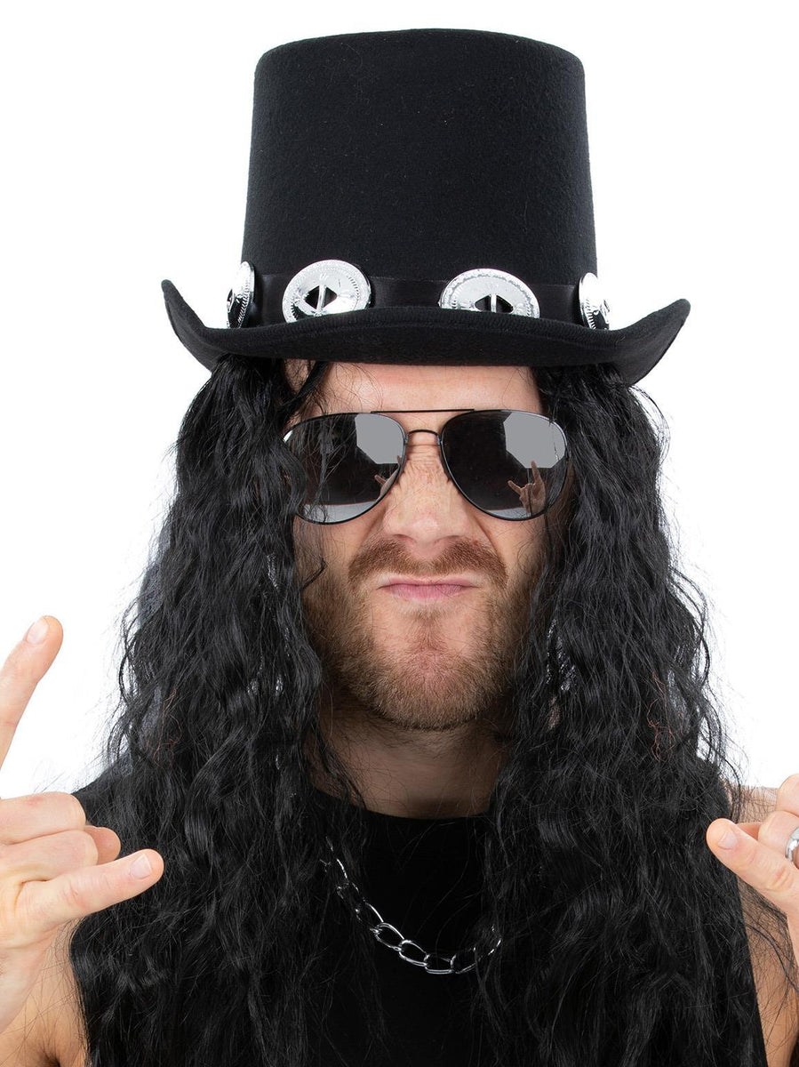 Buy Slash Glam Rock Hat, Wig & Glasses Costume Kit | Shop Now