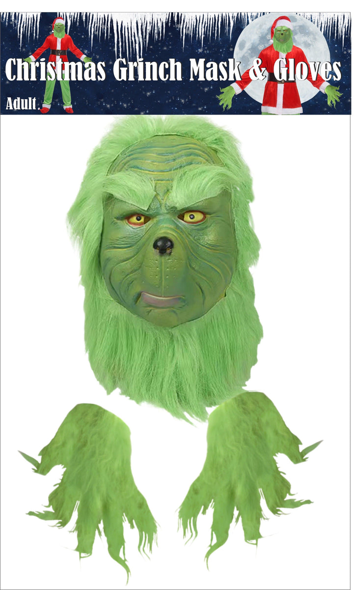 Buy Grinch Mask and Gloves Set | Aussie Shop with Fast Delivery