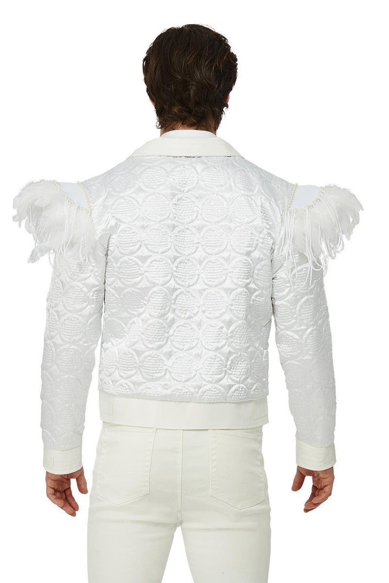 Elton John White Feather Jacket | Elton John Costumes