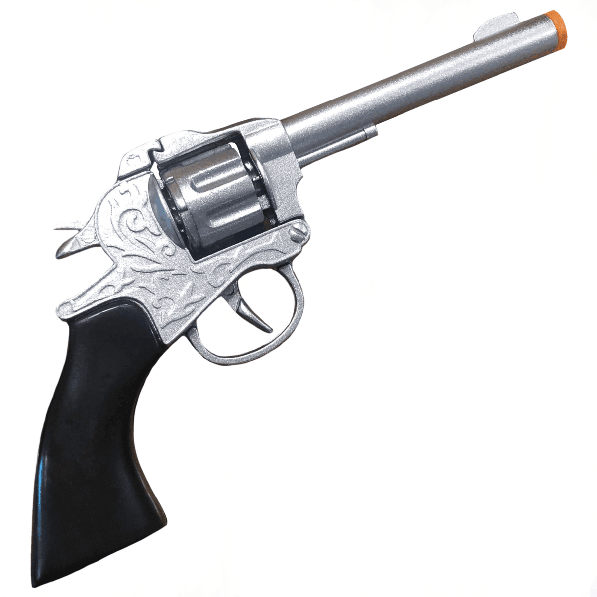 Toy Revolver Diecast Silver Western Gun - Disguises Costumes Brisbane Shop