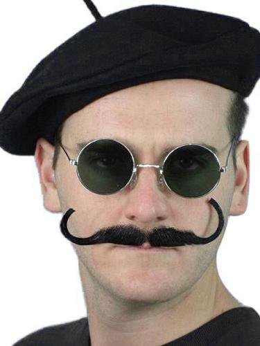 Moustache Black Large False Black Curl Stage Makeup Moustache