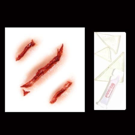 Glass Shards Fake Wound Face Make Up Halloween Costume Makeup