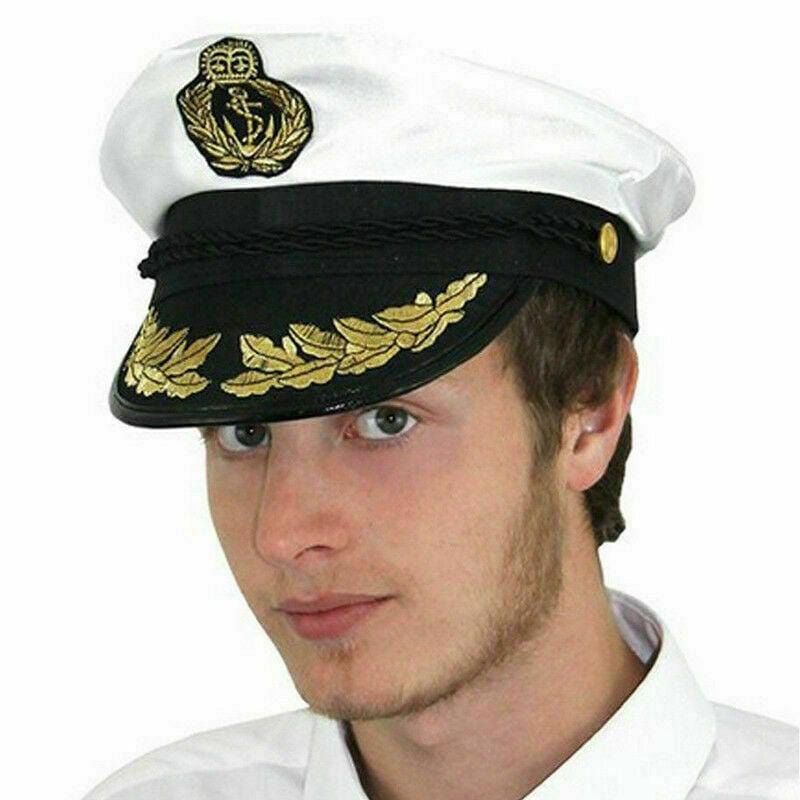 Nautical White Captain Costume Hat