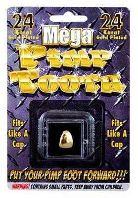 Gold Pimp Costume Tooth Cap